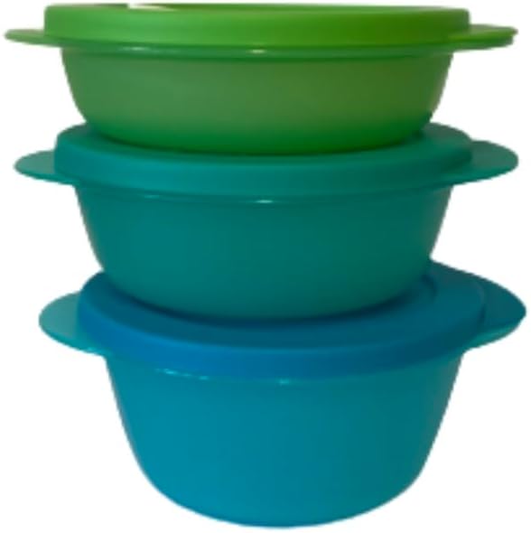 Amazon.com: Tupperware CRYSTALWAVE round set, 1.75, 2.5 & 3.5 Cup ...