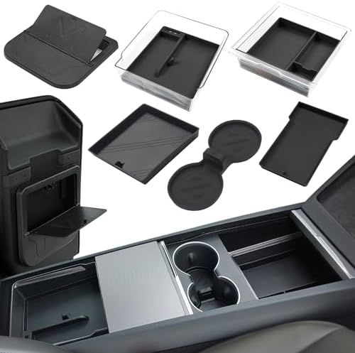 Amazon.com: SUMK 6pcs Center Console Organizer Set for 2024 Tesla Model ...