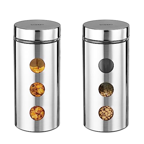 Amazon Brand - Solimo Drip Window Steel Jacketed Glass Jar ...