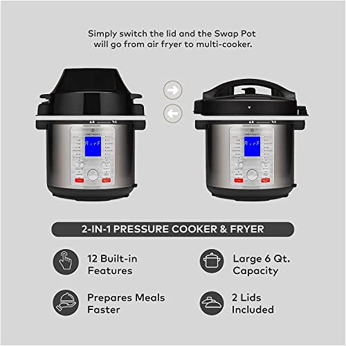ChefWave 2 en 1 friteuse et autocuiseur – 6 Qt Multi Cooker Swap Pot ...