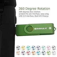 SIMMAX 32GB USB Flash Drives 3 Pack 32GB Memory Stick Swivel Design ...