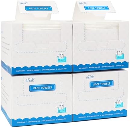 Amazon.com: HOMEXCEL Face Towels, 200 Count (4 Box) Disposable Face ...
