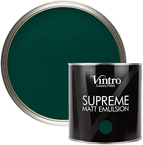 Vintro | Luxury Matt Emulsion | Dark Green | Smooth Chalky Finish ...