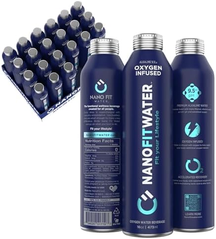 Amazon.com: NANO FIT WATER – Oxygen-Infused 9.5+ pH Alkaline Bottled ...