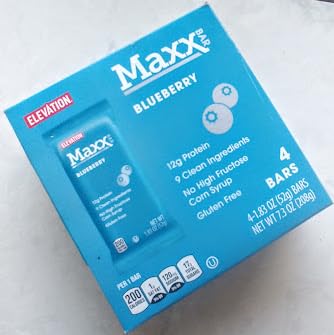 Amazon.com: Elevation, MAXX BAR, BLUEBERRY, 4 bars x 1.83 oz, net wt 7. ...