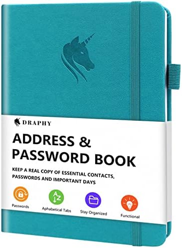 Amazon.com : DRAPHY Address Book with Alphabetical Tabs, Elegant PU ...