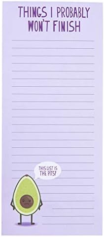 Amazon.com : Graphique Magnetic Notepad - Purple Punny Avocado Grocery ...