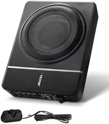 VEVOR 8" 240W Underseat Car Subwoofer, Slim Powered Car Subwoofers ...