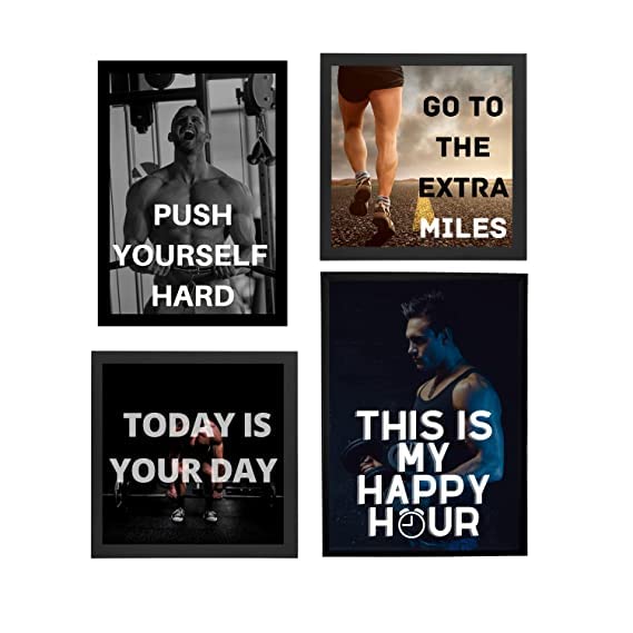 Relanta Motivational Gym Frames | Quotes Wall Poster Frames For Gym ...