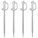 Amazon.com | Pack of 100 Heavyweight 4 1/2" Clear Sword Food/Cocktail ...