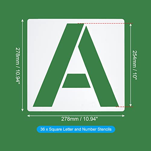 PATIKIL 10 Inch Letter Stencils Number Stencils, 36 Pack Reusable ...