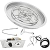 Amazon.com: FAHKNS 25" Stainless Steel Fire Pit Pan, Drop-in Fire Pit ...
