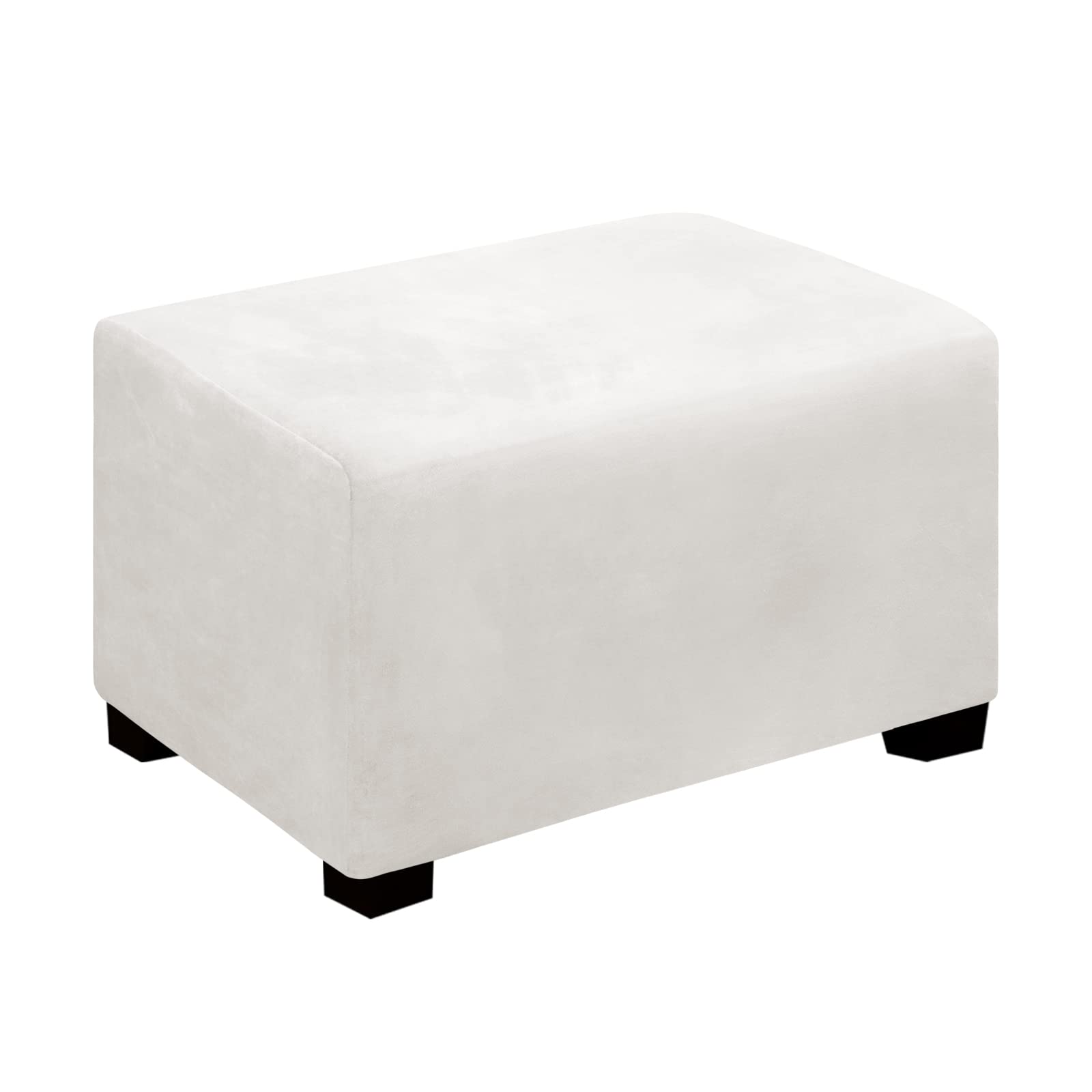 Amazon.com: Easy-Going Velvet Stretch Ottoman Cover Rectangle Folding ...