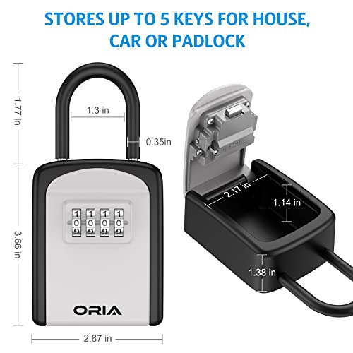 Snapklik.com : AMIR Key Lock Box, Upgraded Wall Mounted Key Safe Box ...