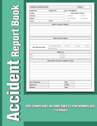 Accident Book: Accident Book Hse Compliant for All Type of Businesses ...