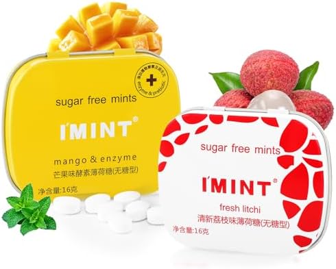 Amazon.com : I'MINT Sugar-Free Mints, Rich in Plant Enzymes ...
