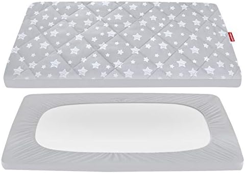 Amazon.com : Pack and Play Sheets Fitted, Toddlers Mattress Protector ...