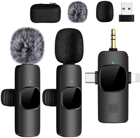 Amazon.com: Ponovo Lavalier Microphone for USB C Android Phone ...
