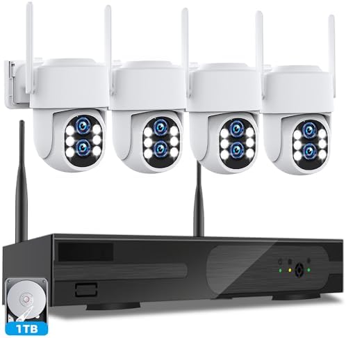 Amazon.com : Wireless Security Camera System Outdoor: [Dual Lens WiFi6 ...