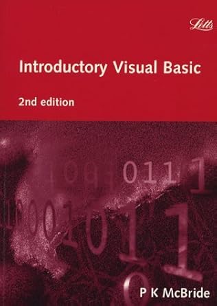 Buy Introduction to Visual Basic (Computing programming textbooks) Book ...