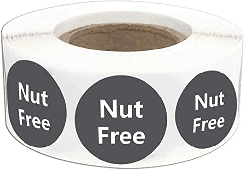 Amazon.com : Contains Nuts Labels 1 inch Allergen Warning Stickers ...