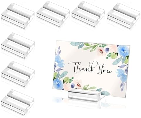 Amazon | MINBOOT カードスタンド アクリル 透明 8個入り ディスプレイ メモスタンド カード立て プライスカード メモクリップ 台座 葉書 名刺 婚式 会議 パーテ 収納 ...