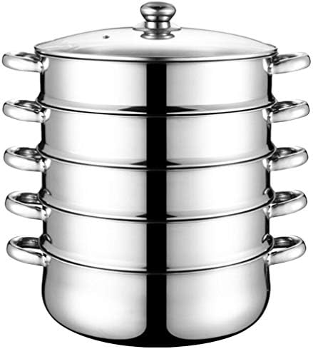 Amazon.com: DOITOOL Stainless Steel Steamer, 5 Tier Steamer Pots with ...