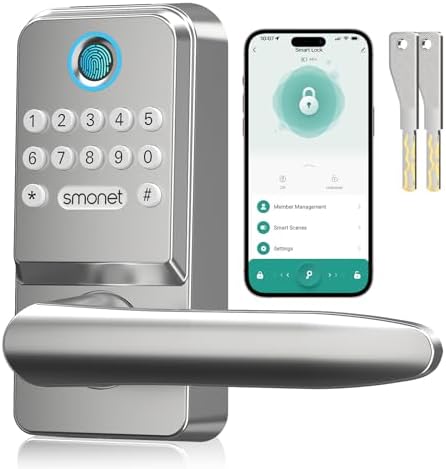 WiFi Smart Lock Front Door - HEANTLE Keyless Entry Door Lock ...