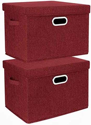 TYEERS Extra Large Storage Box with Lids and Compartments, Collapsible ...