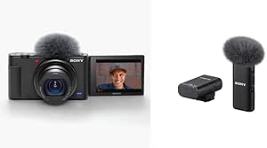 Sony ZV-1 Vlog Camera, DSC-ZV1 Black with Wireless Bluetooth Shooting ...