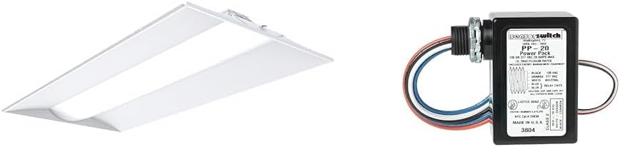 Lithonia Lighting STAKS 2X4 ALO6 LED Ceiling Light & Sensor Switch PP20 ...