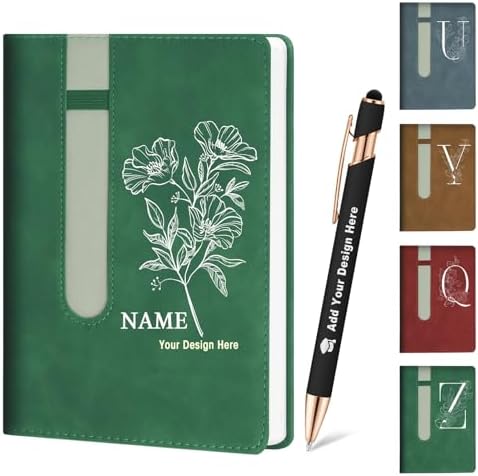 Amazon.com : Personalized Notebook Journal with Pen Set, A5 Lined ...