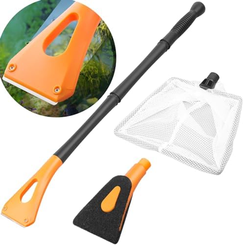 FEDOUR Algae Scraper for Glass Aquariums, 3in1 Aquarium Cleaning Tools ...