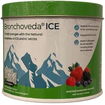 Bronchoveda ICE Throat Lozenges 50 Pack – Arctic Alpine Herb Icelandic ...