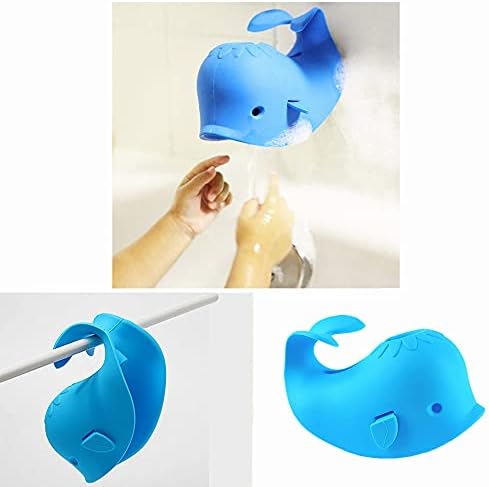 Amazon.com : Odowalker Faucet Spout Cover Blue Cute Whale Design, Soft ...