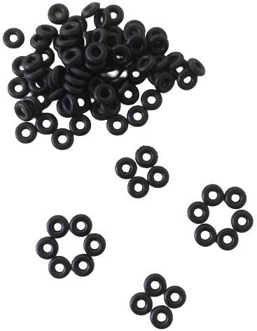 100 Pcs 2mm*2mm Black Round Rubber O Ring for Oil Free Air Compressor ...