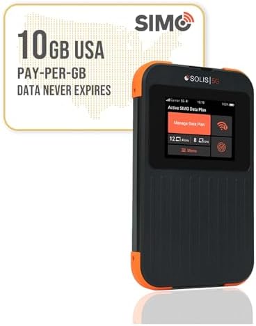 Amazon.com: SIMO Solis 5G WiFi Mobile Hotspot + 10GB US Data Card ...