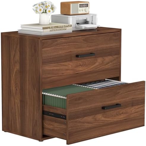 Amazon.com: FATIGOS 2 Drawer File Cabinet, Wood Lateral Filing Cabinets ...
