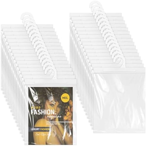Amazon.com: 32 Pcs Hanging Storage Bags, Large Hook 13 X 10 Inch Clear ...