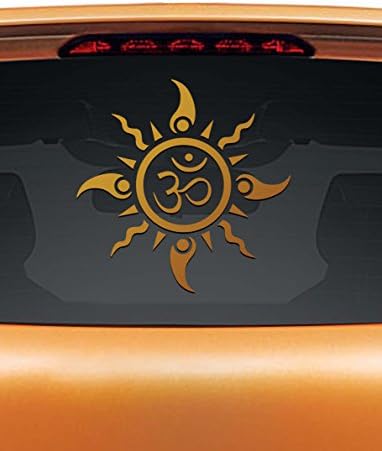 WallDesign Stickers for Cars Om Sun Tattoo Copper Colour Reflective ...