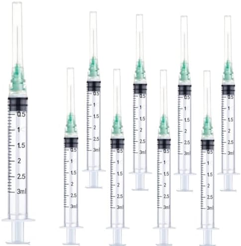 Amazon.com: Luer lock 3ml 21Ga 1 Inch(25mm), 50 Pack Sterile Lab ...
