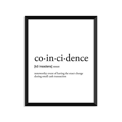 Amazon.com: Coincidence definition - Unframed art print poster or ...
