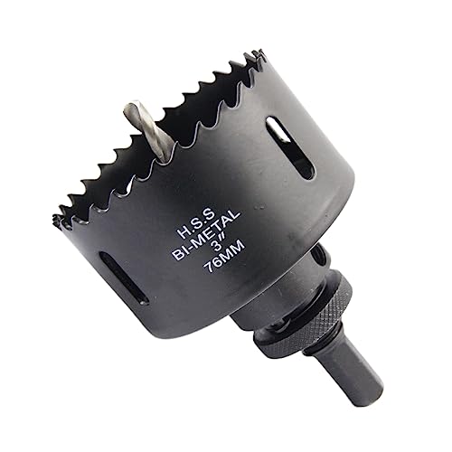 3inch Hole Saw, LAIWEI 76mm Hole Cutter with A2 Heavy Duty Mandrel ...