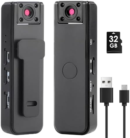 Amazon.com : Body Cameras with Audio and Video Recording, 32g 1080p HD ...