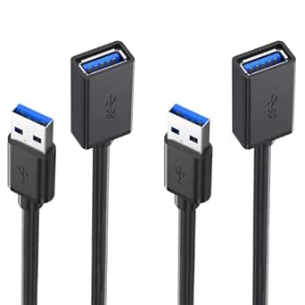 Amazon.com: SZMXUCK 2 Pack 1.65FT USB 3.0 Extension Cables Type A Male ...
