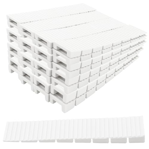 YUENPUN 100 PCS White Plastic Wedges Shims, Furniture Leveling Wedges ...