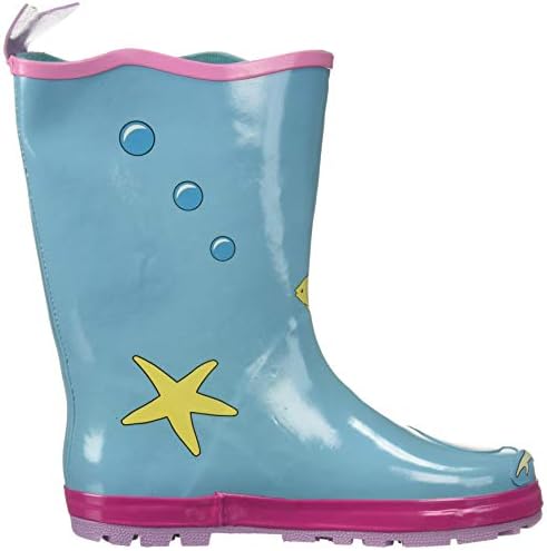 Amazon.com: Kidorable Blue Mermaid Natural Rubber Rain Boots w/Fun ...