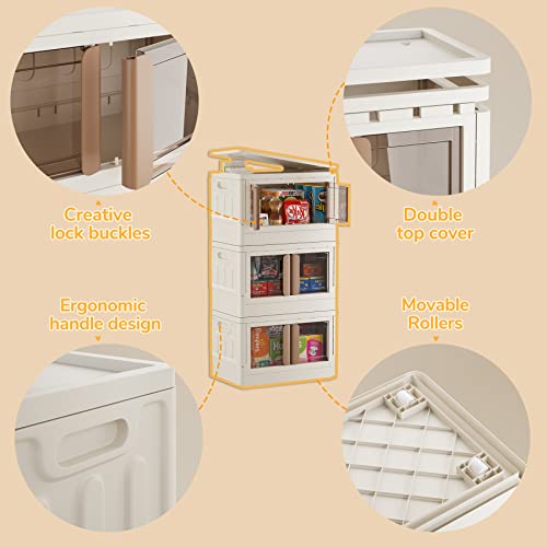 KLONVS Contenedores de almacenamiento con tapas