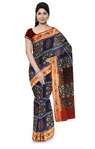 Buy Odisha Handloom Women's Cotton Saree With Blouse Piece (odisha ...