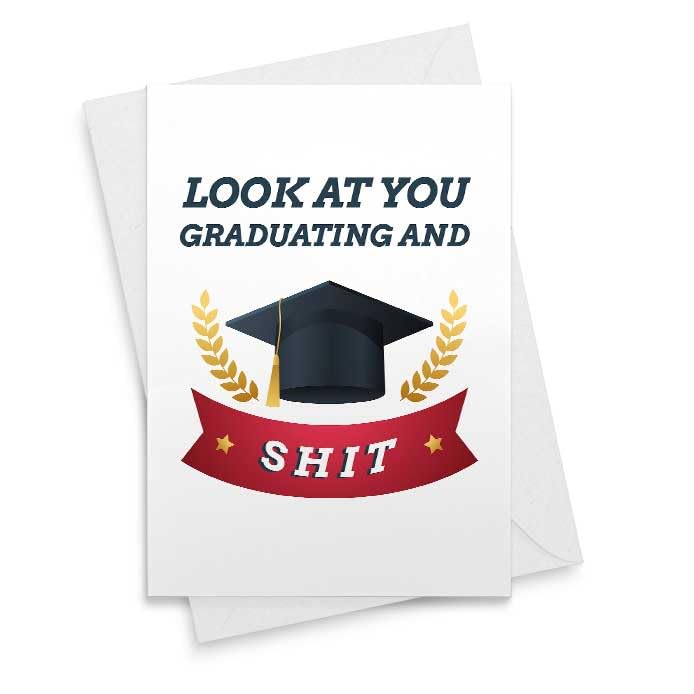 Graduation Card Funny Congratulations College Gift Grad High School ...